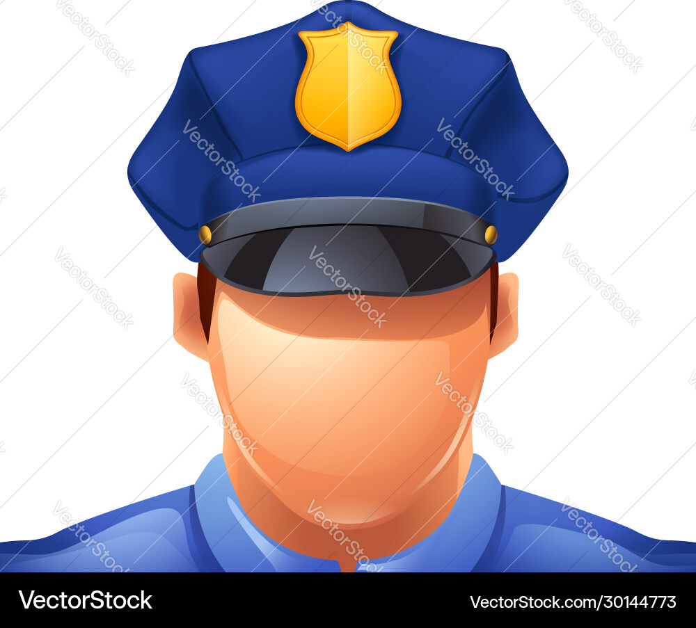 Police man on white Royalty Free Vector Image - VectorStock
