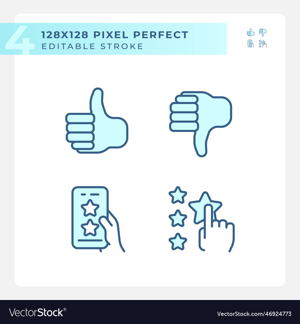 Rating of customer service pixel perfect rgb Vector Image Rating of customer service pixel perfect rgb Vector Image