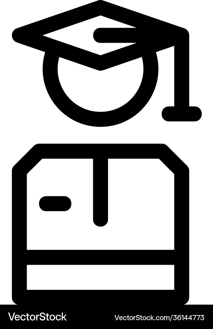 Student icon or logo isolated sign symbol Vector Image
