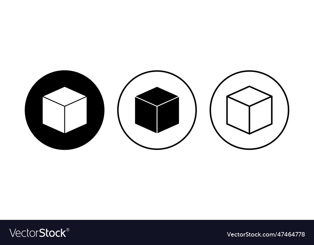 Box icon set box icon package parcel Royalty Free Vector