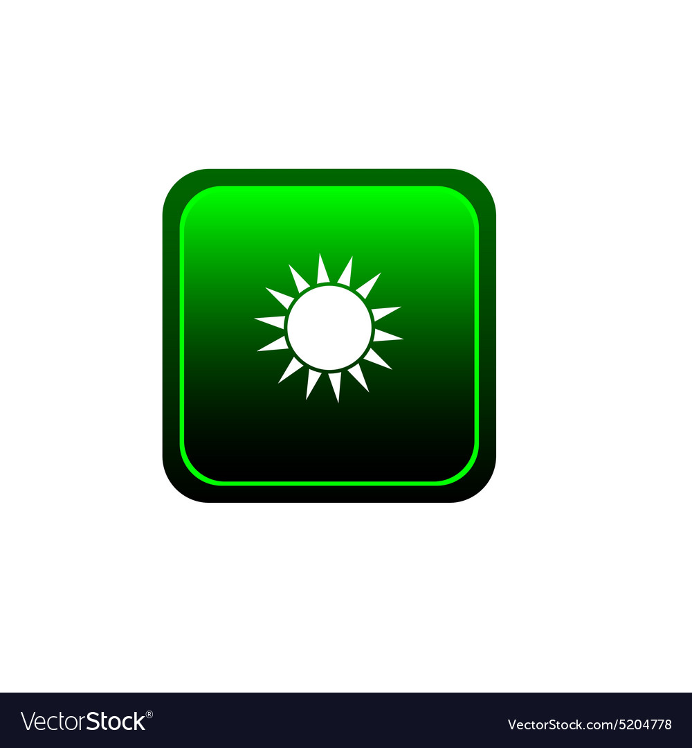 Button sun Royalty Free Vector Image - VectorStock