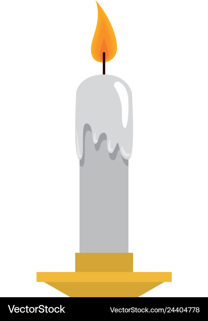 Candle church isolated icon Royalty Free Vector Image