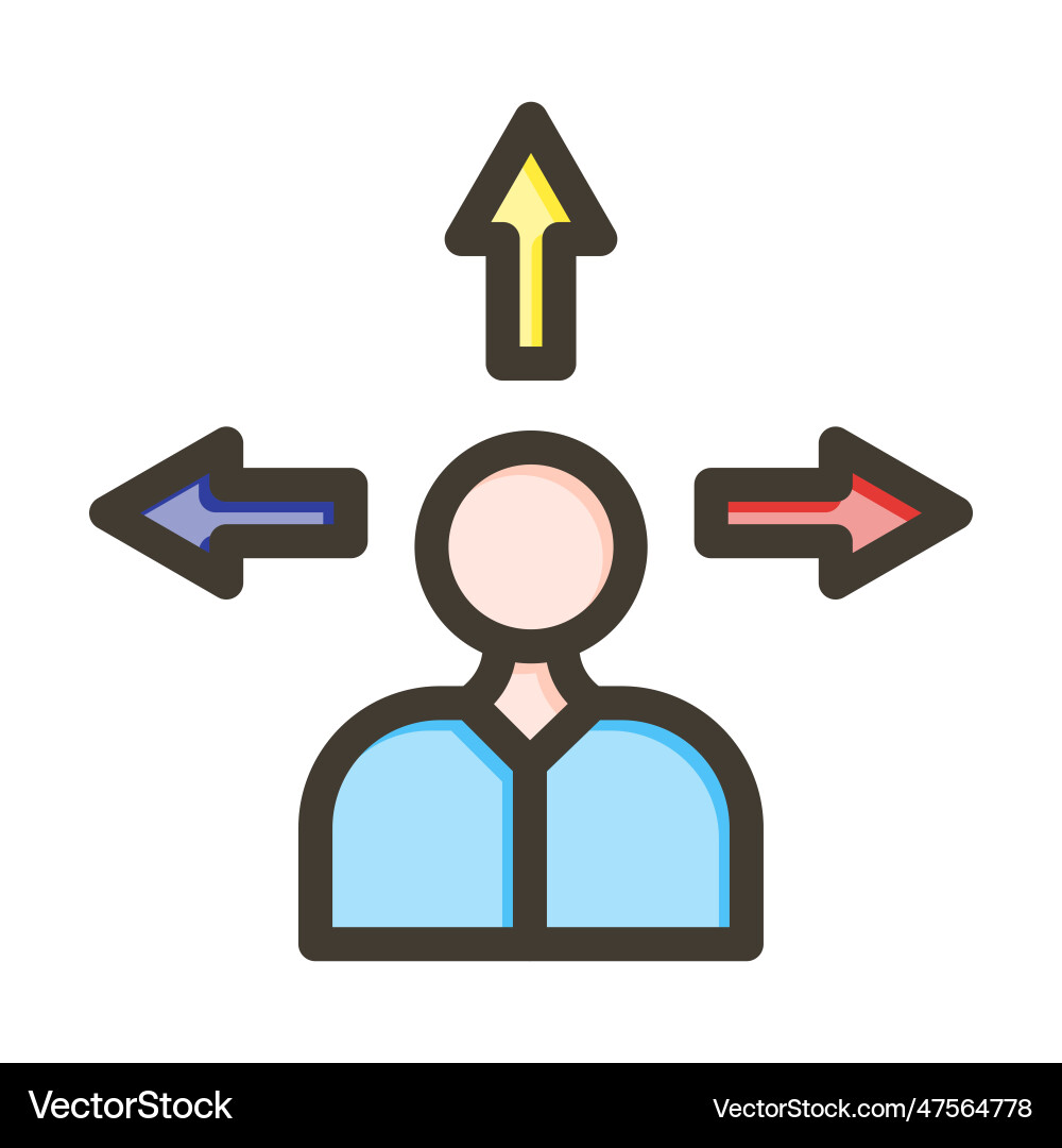 Choice thick line filled colors for personal Vector Image