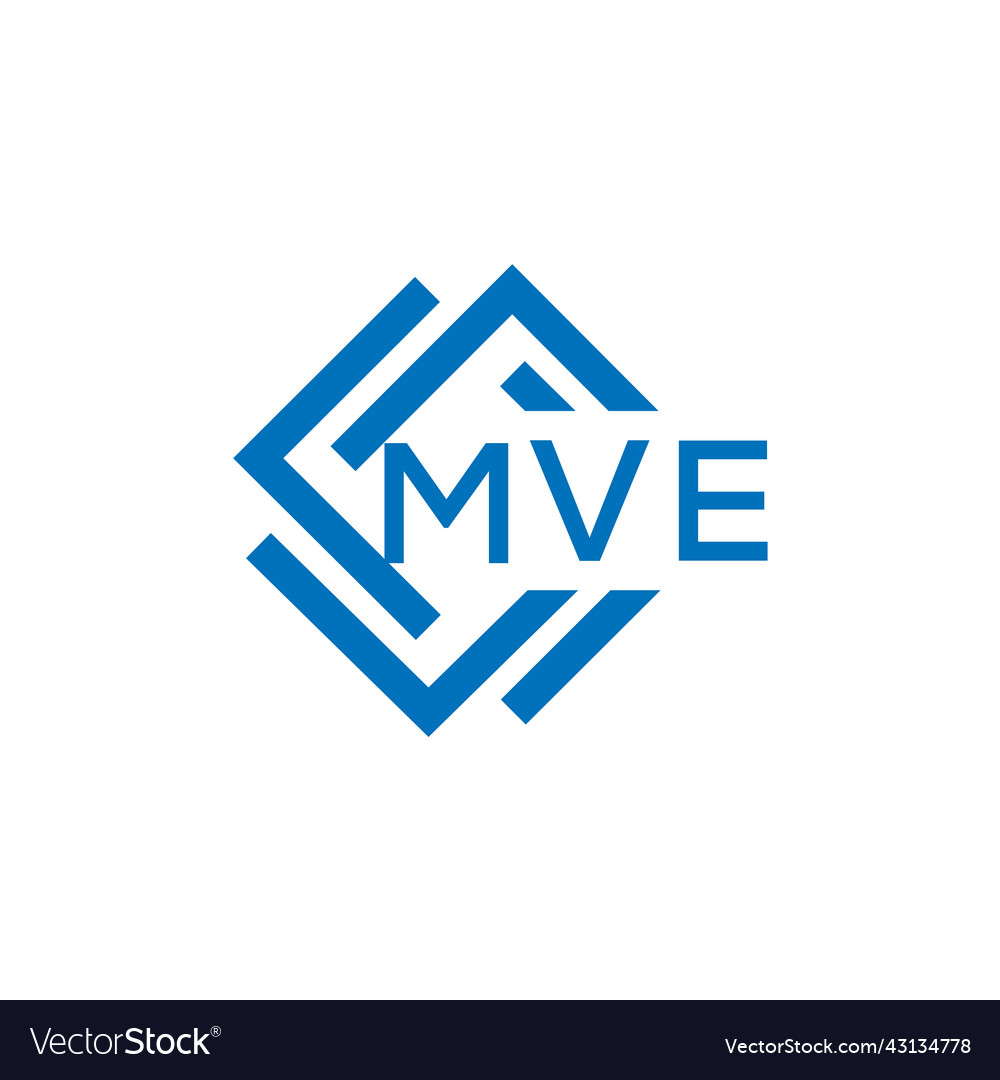 Mve letter logo design on white background Vector Image