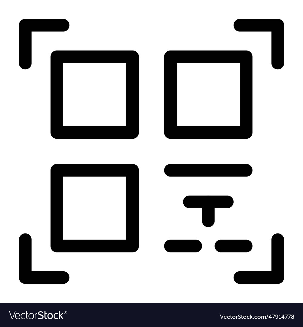 Qr code a two dimensional matrix barcode Vector Image