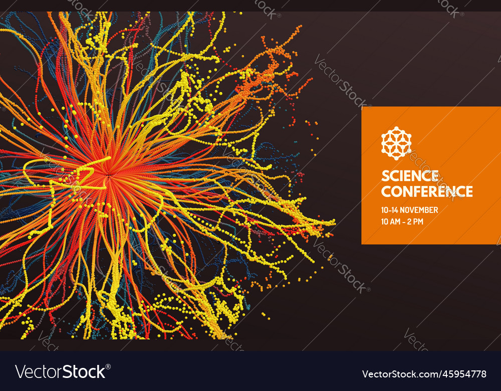 Science conference point explode array with Vector Image