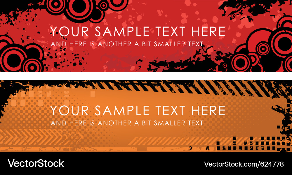 Set of grunge banners Royalty Free Vector Image