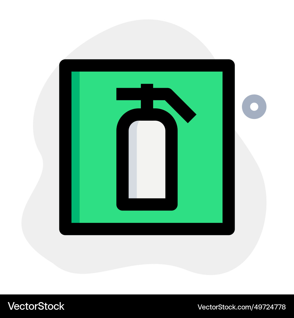 Sign indicating location of fire extinguisher Vector Image