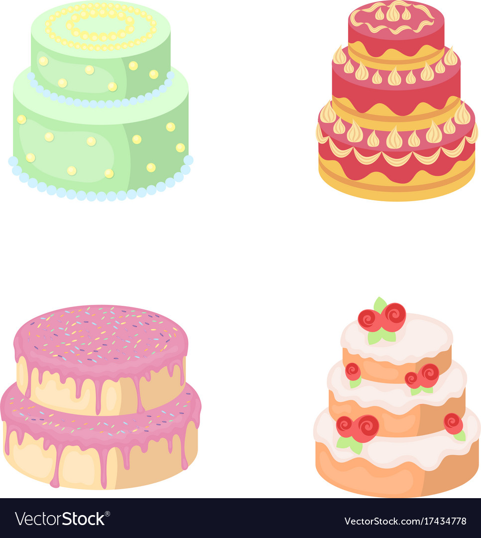 Sweetness dessert cream treacle cakes country Vector Image