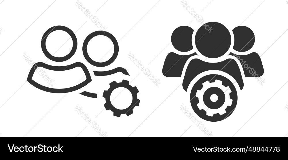 Team settings manage icon simple workforce Vector Image