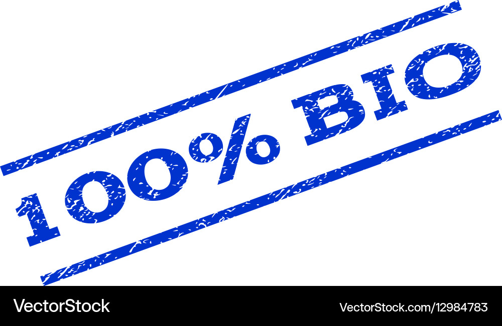 100 percent bio watermark stamp Royalty Free Vector Image