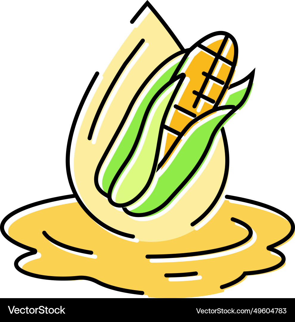 Corn oil liquid yellow color icon Royalty Free Vector Image
