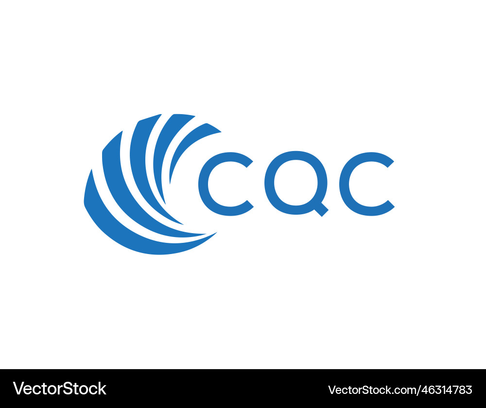 Cqc letter logo design on black background Vector Image