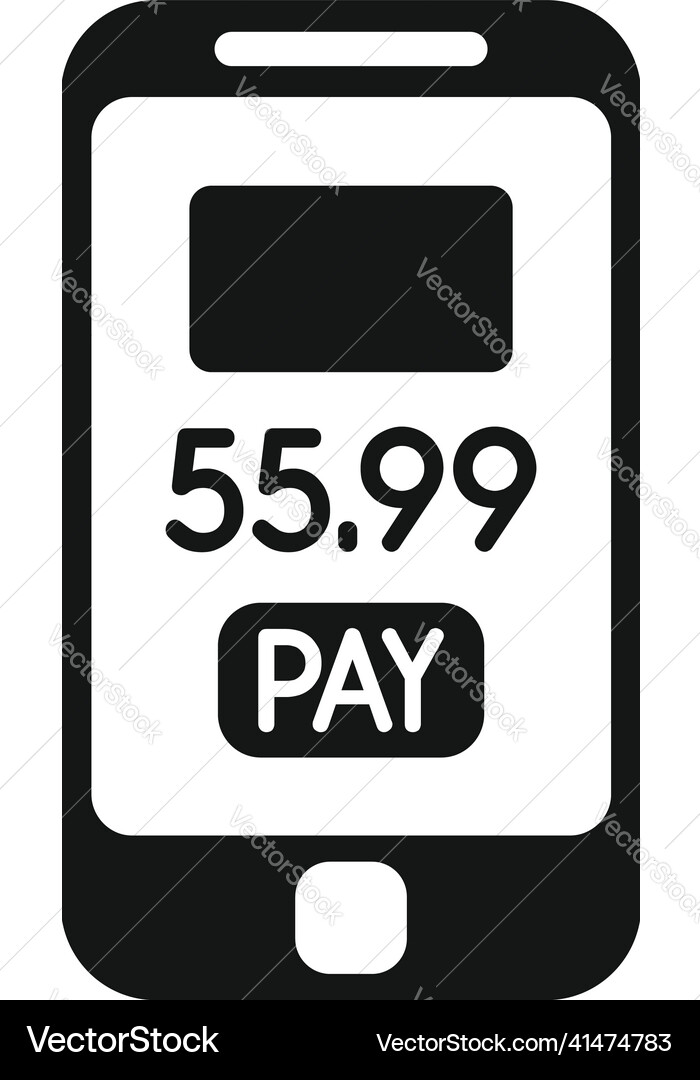 Electronic pay icon simple online money Royalty Free Vector