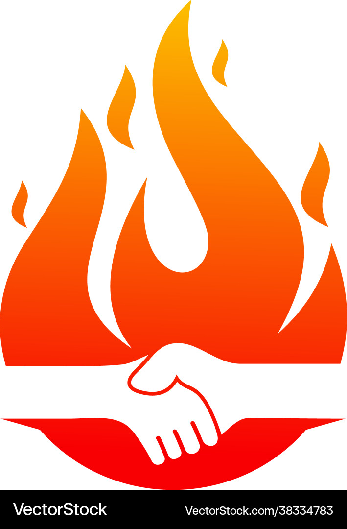 Fire deal logo template creative deal logo Vector Image