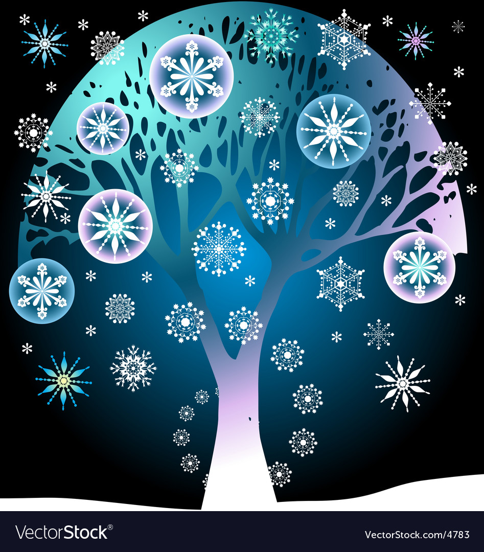 First snow Royalty Free Vector Image - VectorStock