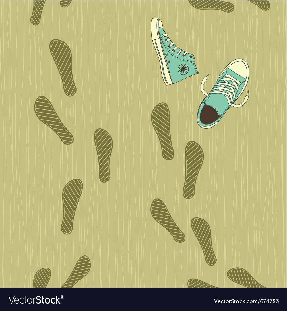 Footprint Path Pattern Royalty Free Vector Image