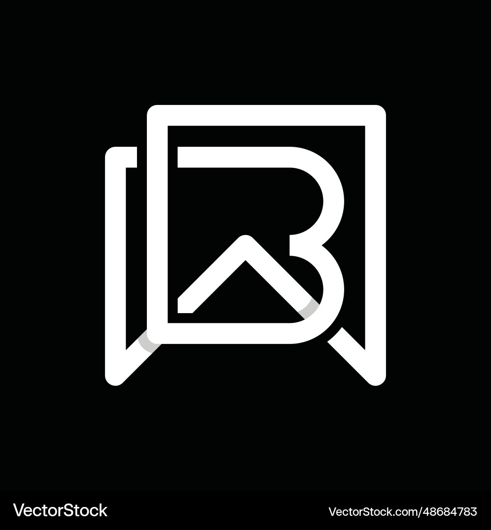 Letter ab logo logotype icon concept ab letter Vector Image