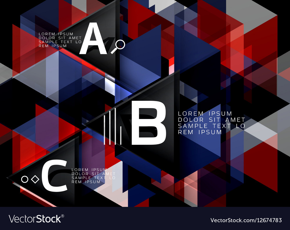 Modern triangle background Royalty Free Vector Image