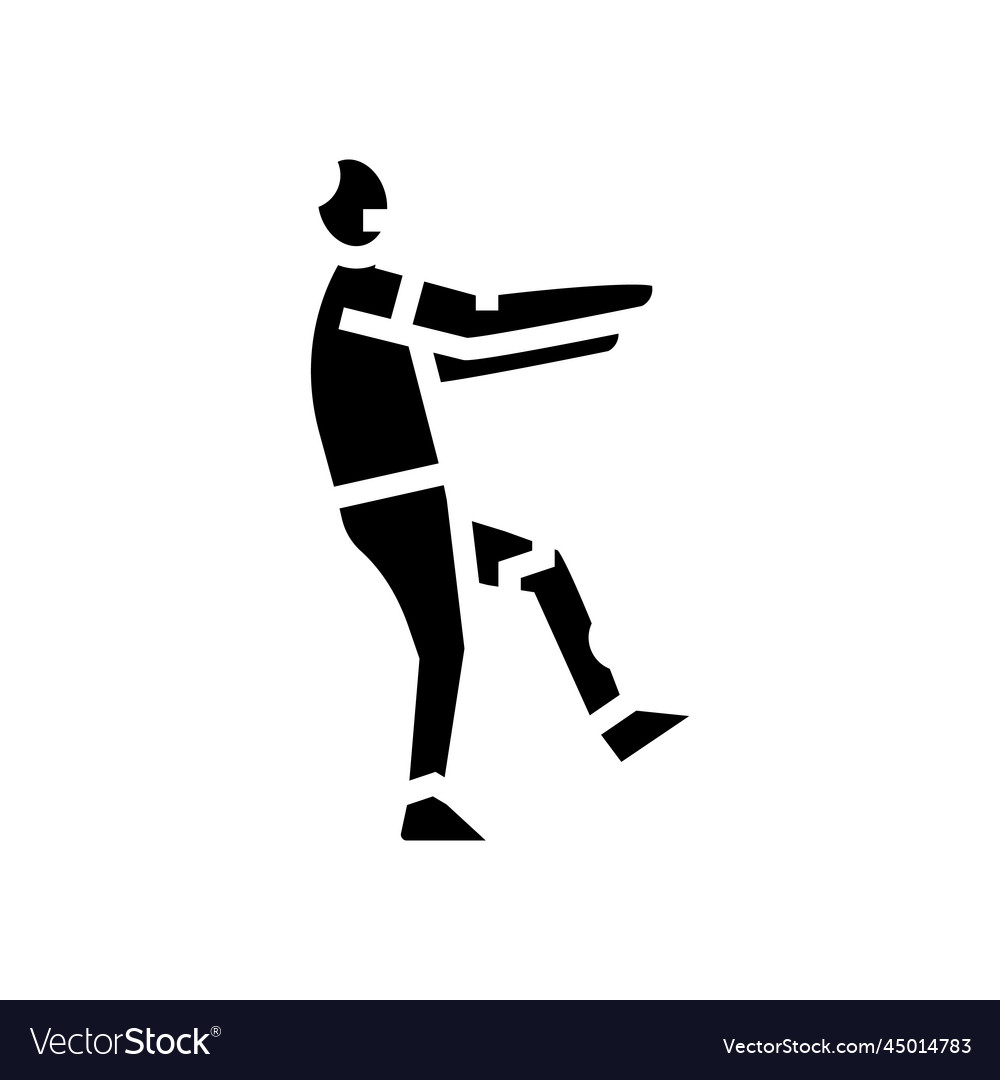 Monster zombie glyph icon Royalty Free Vector Image