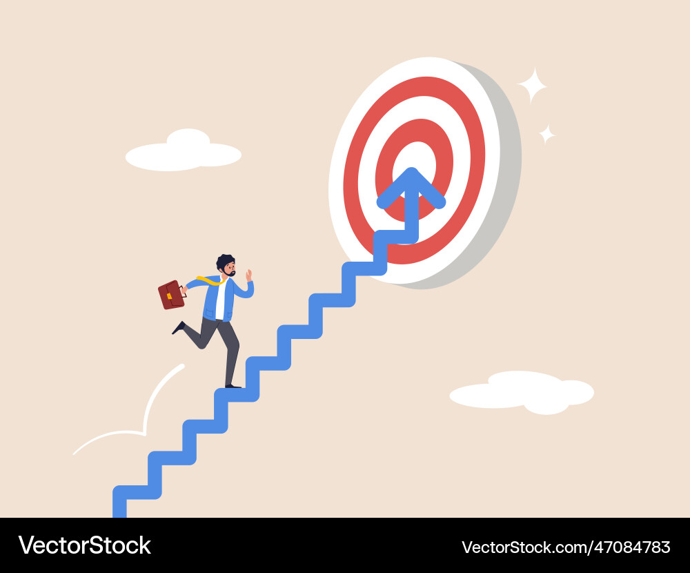 Motivation to succeed concept career step Vector Image