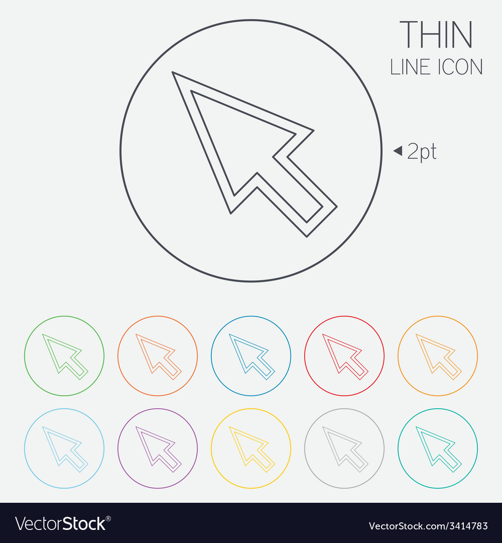 Mouse Cursor Sign Icon Pointer Symbol Royalty Free Vector