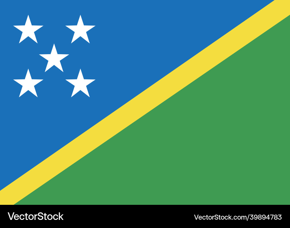 Solomon islands country flag Royalty Free Vector Image