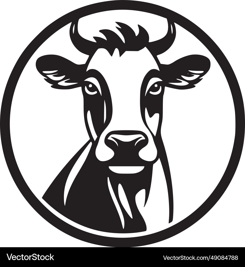Cow - minimalist and simple silhouette Royalty Free Vector