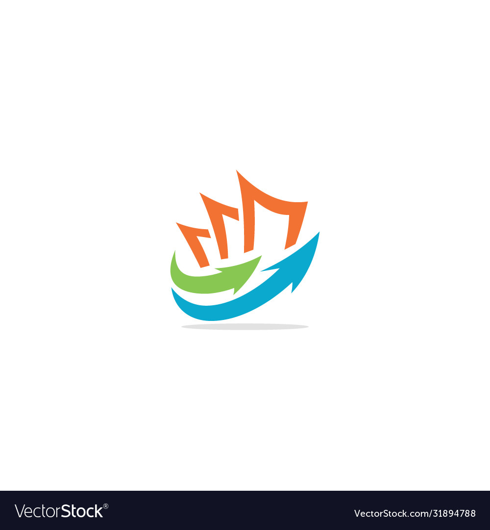 Document upload logo Royalty Free Vector Image