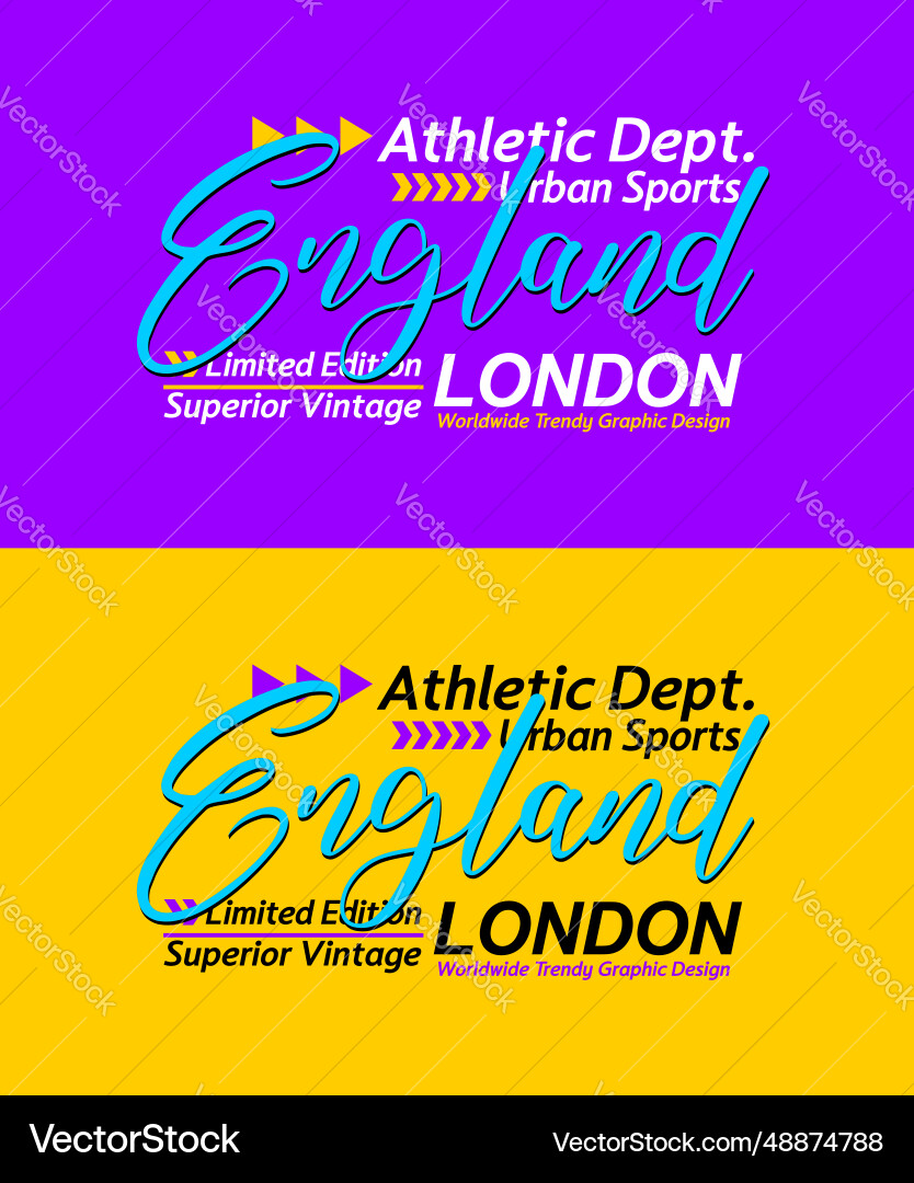 England urban calligraphy typeface superior Vector Image
