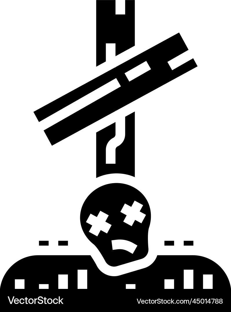 Grave zombie scary glyph icon Royalty Free Vector Image