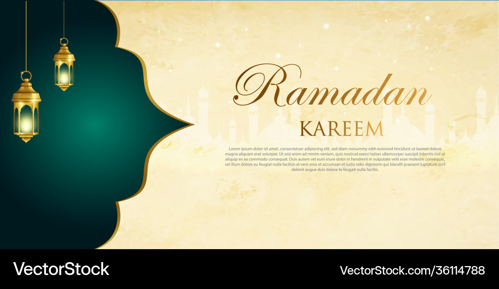 Ramadan sale web header and banner design with Vector Image