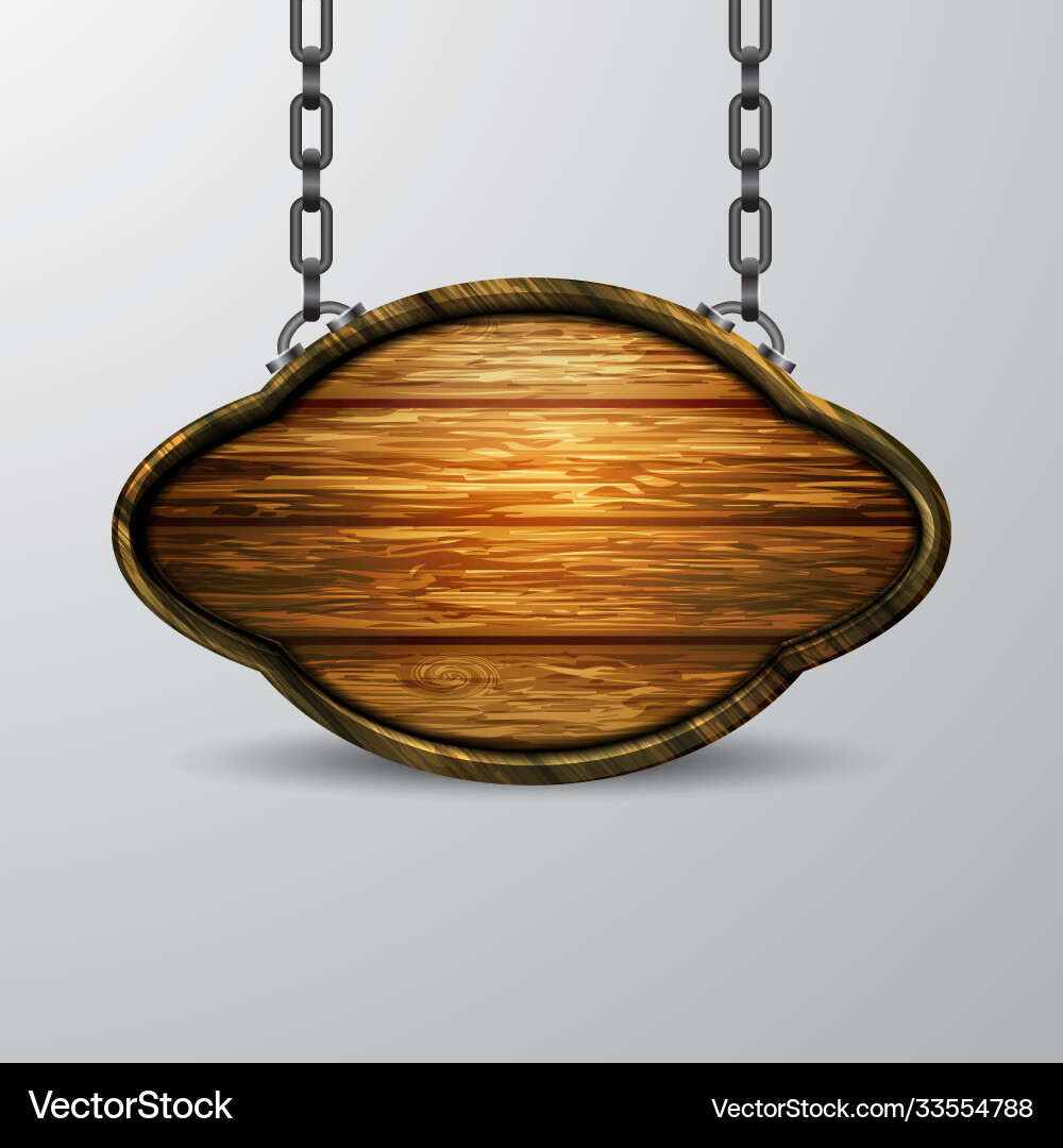 Realistic wooden signboard Royalty Free Vector Image