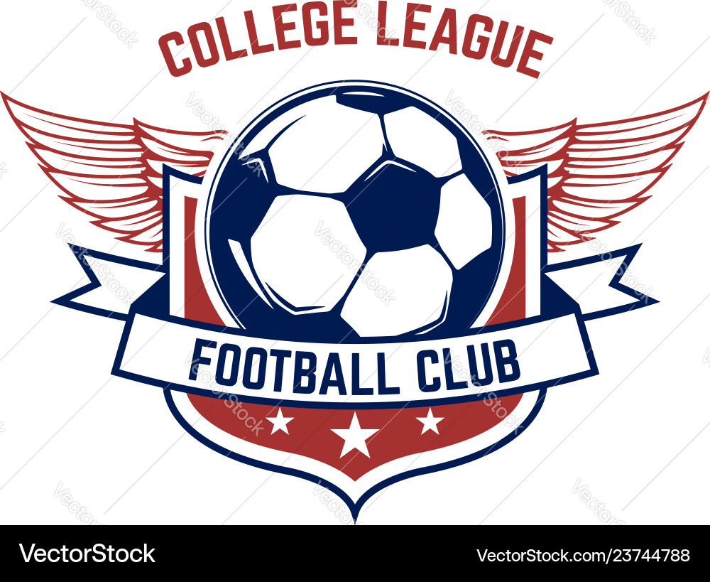 Soccer football emblems design element for logo Vector Image