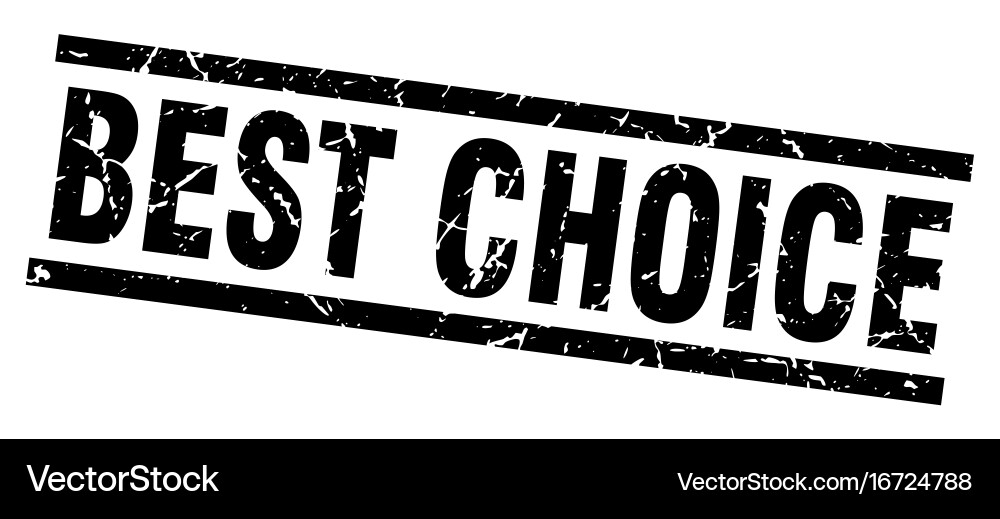 Square grunge black best choice stamp Royalty Free Vector