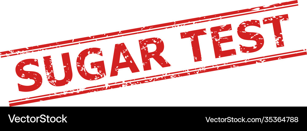 Sugar test stamp seal with grunged texture Vector Image