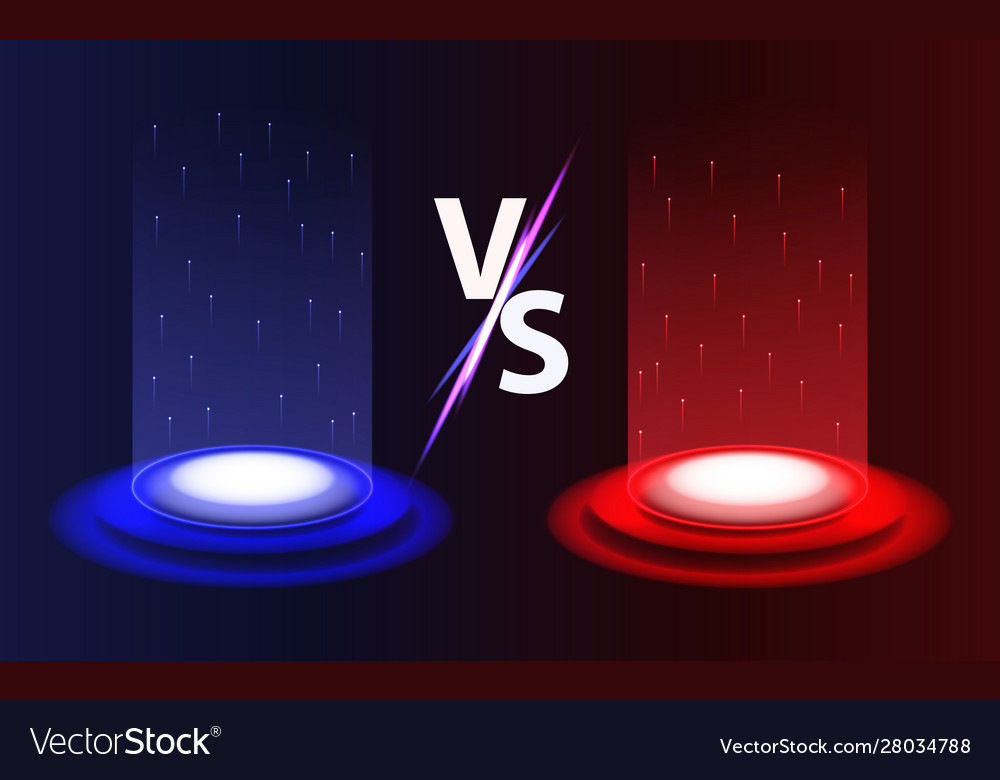 Versus Vs Background Realistic Radiant Magic Vector Image