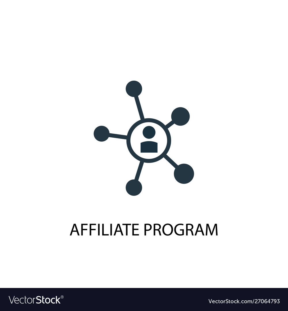 Affiliate program icon simple element Royalty Free Vector
