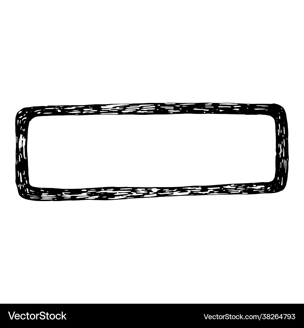 Doodle frame wreath border black and white Vector Image