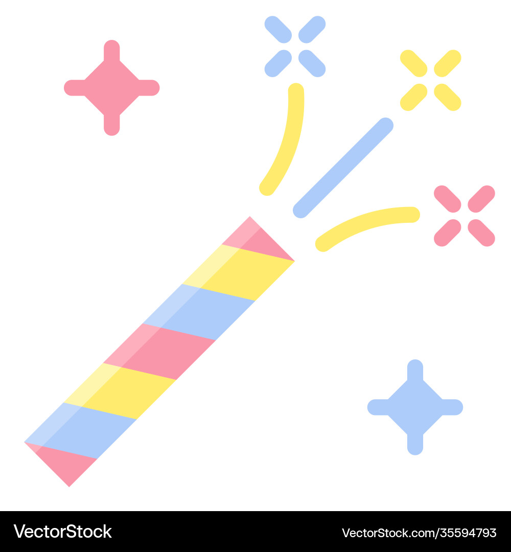 Party popper icon birthday related Royalty Free Vector Image