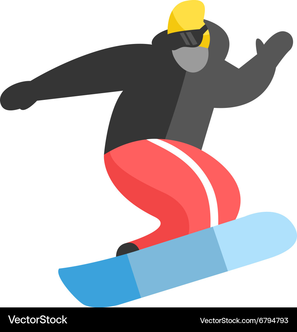 Snowboarder jumping pose on winter outdoor Vector Image
