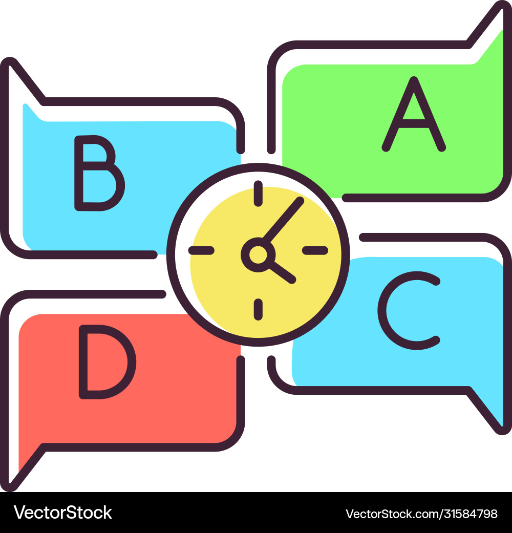Educational game rgb color icon Royalty Free Vector Image