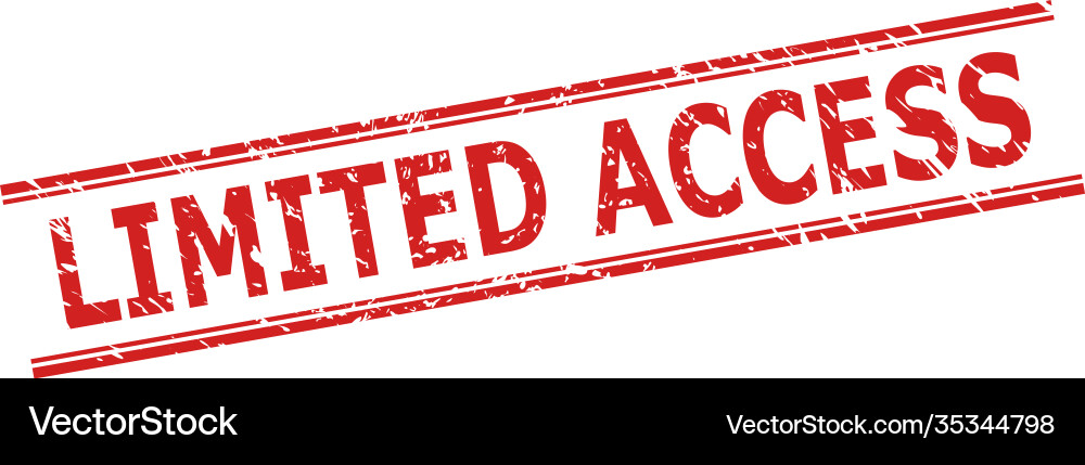 Limited access watermark with corroded style Vector Image