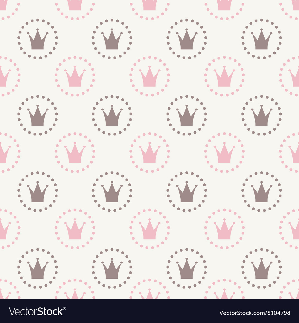 Princess Seamless Pattern Background Royalty Free Vector