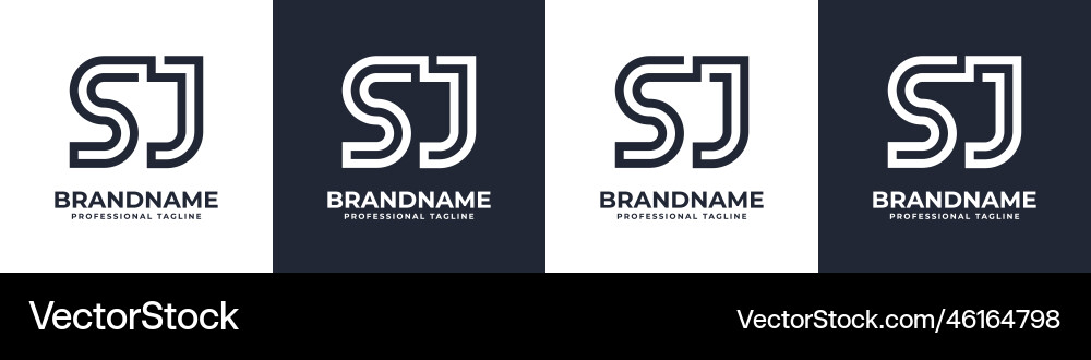 Simple sj monogram logo suitable for any business Vector Image
