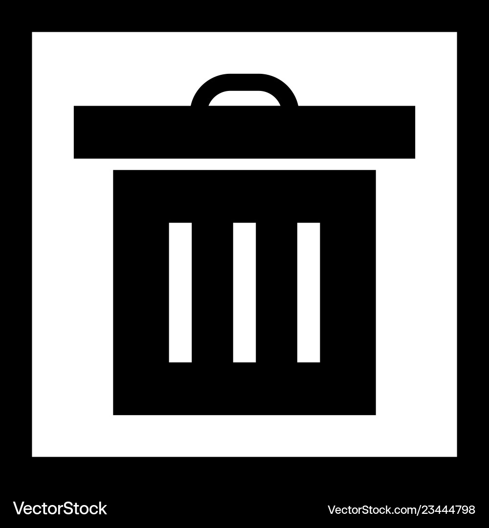 Trash icon Royalty Free Vector Image - VectorStock