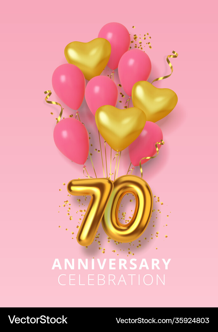 70th anniversary celebration number in form Vector Image