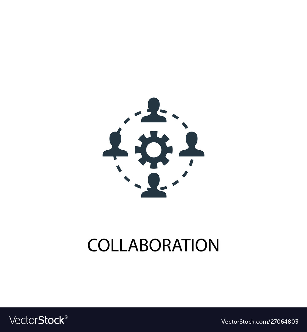 Collaboration icon simple element Royalty Free Vector Image