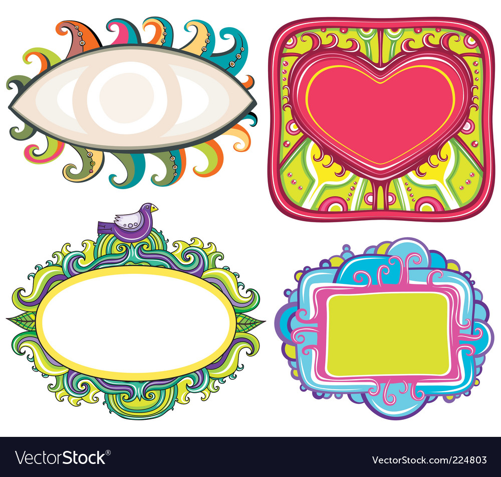 Four frames Royalty Free Vector Image - VectorStock