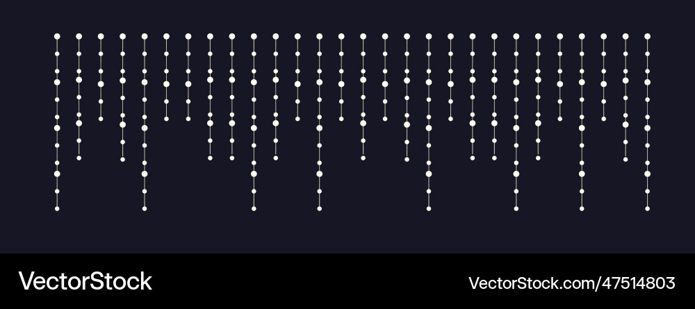 Horizontal border of string fairy light garlands Vector Image